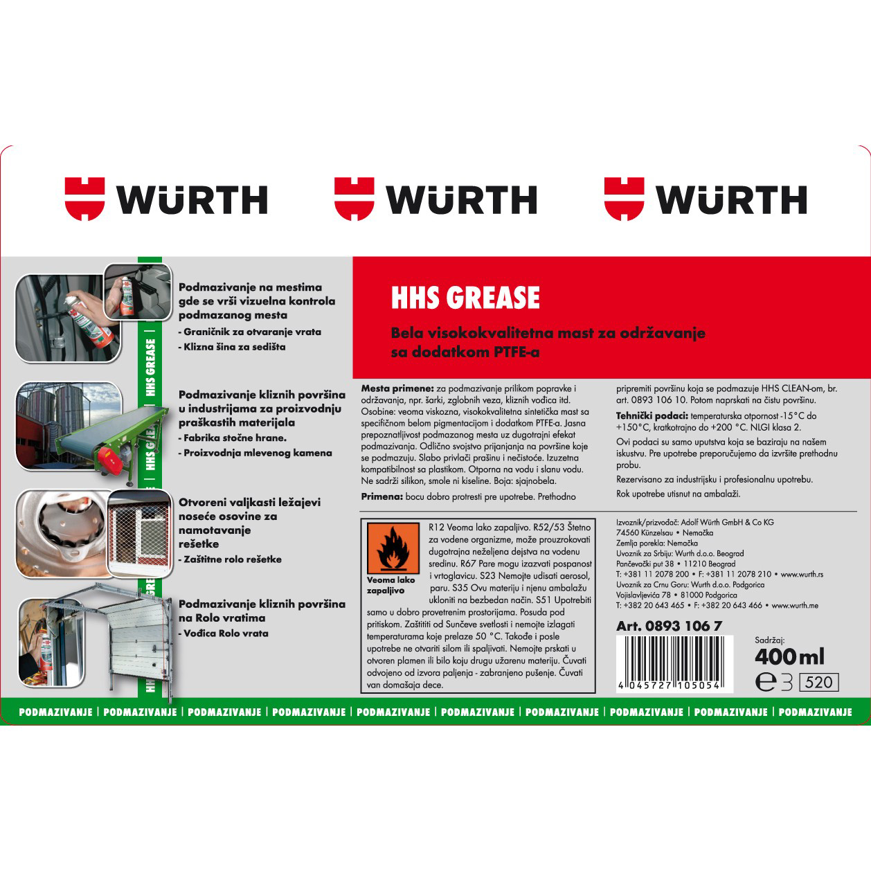 Wurth eShop | HHS GREASE, 400ml